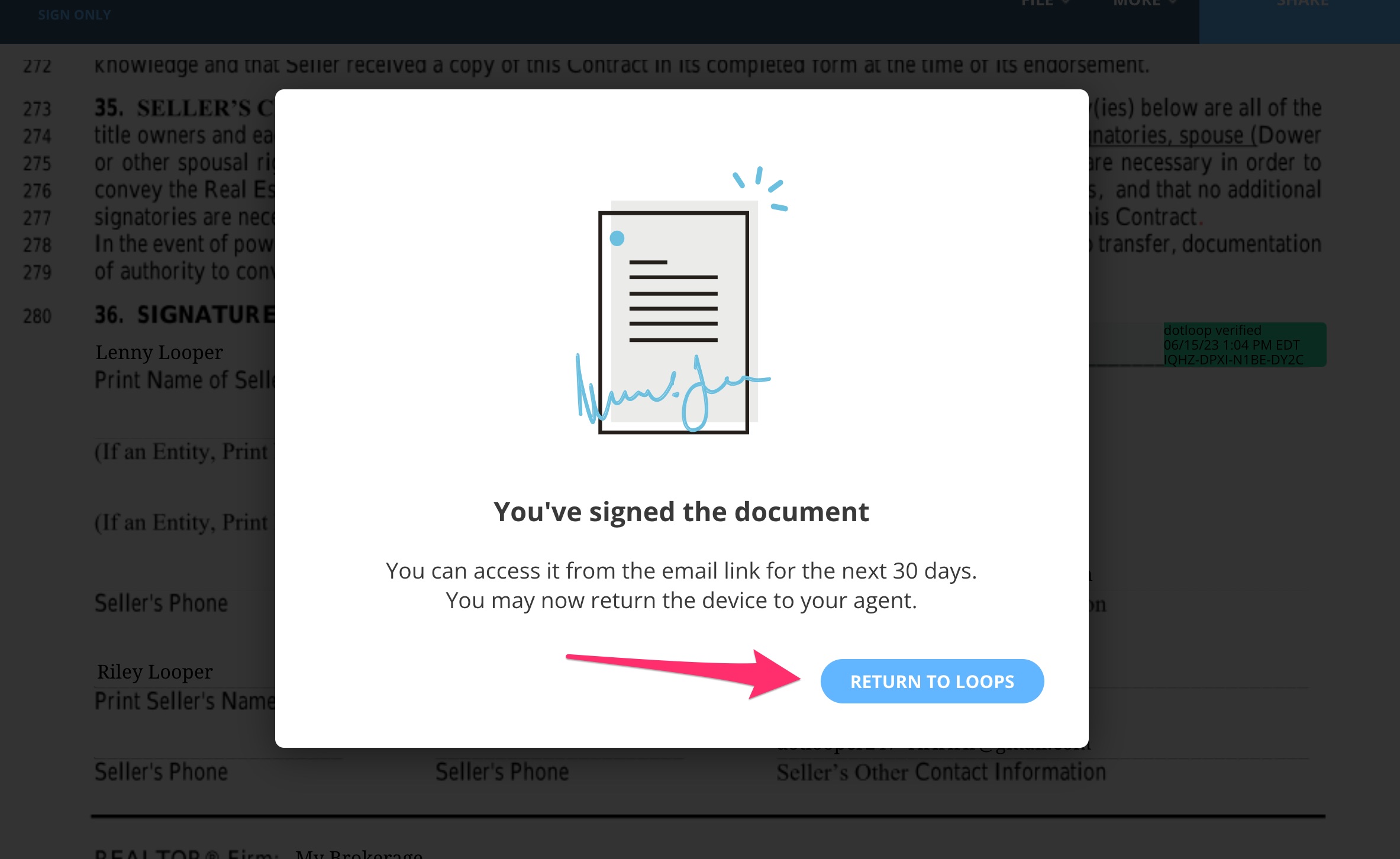 2.0 Host in Person Signing
