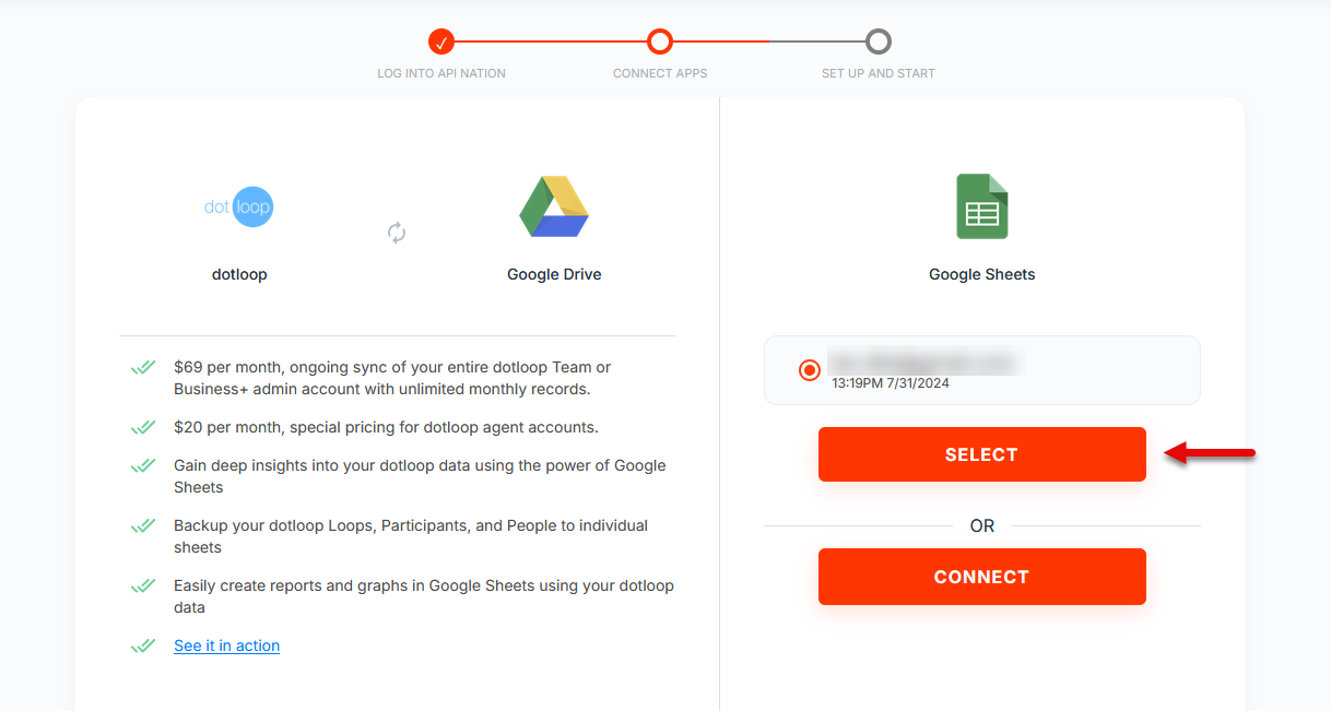 Google Drive Backup via API Nation
