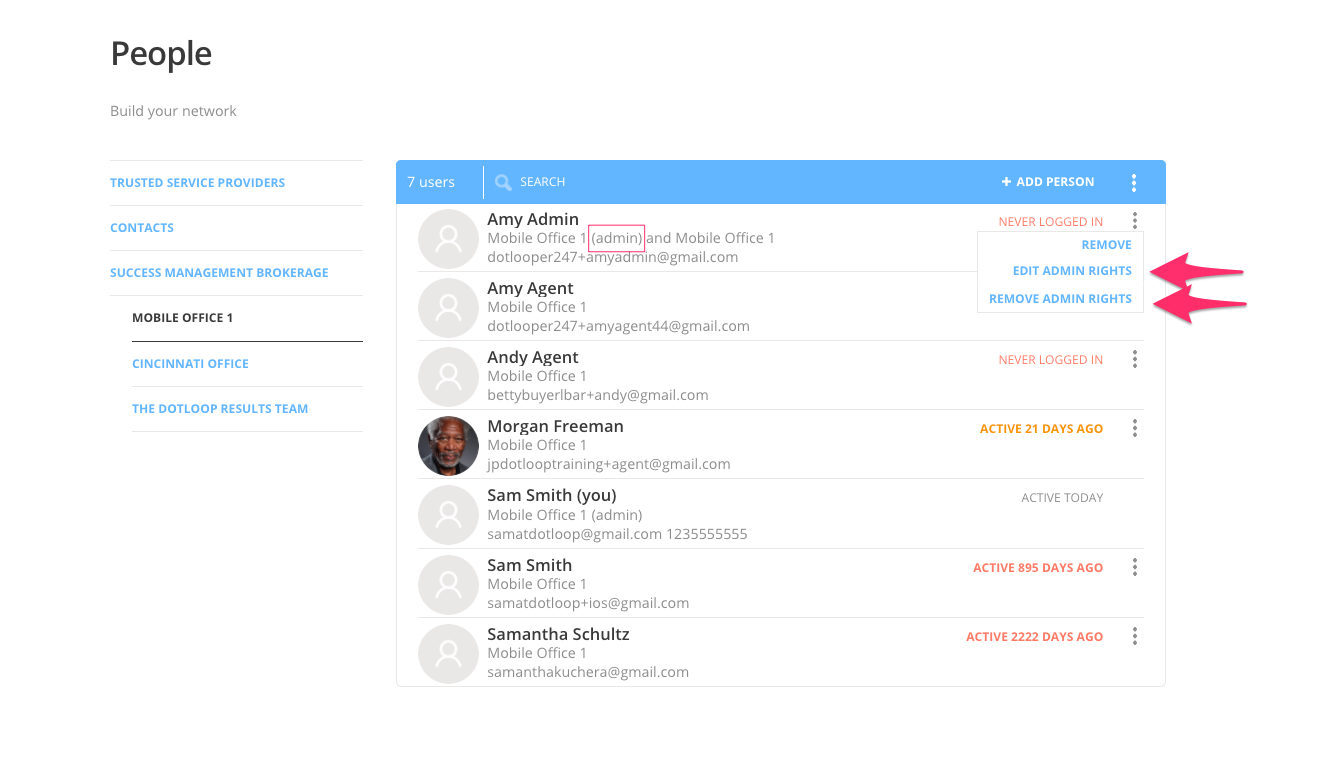 Add agent and remove agent