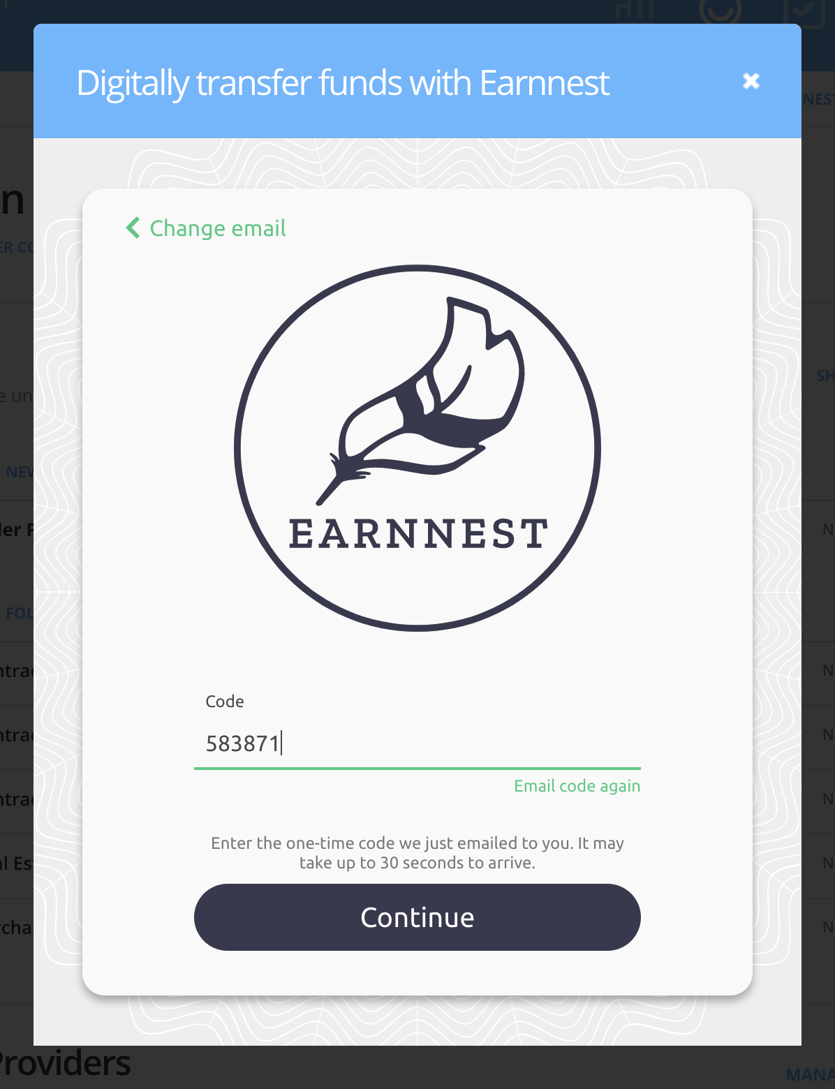 Request Earnest Money Transfer with Earnnest