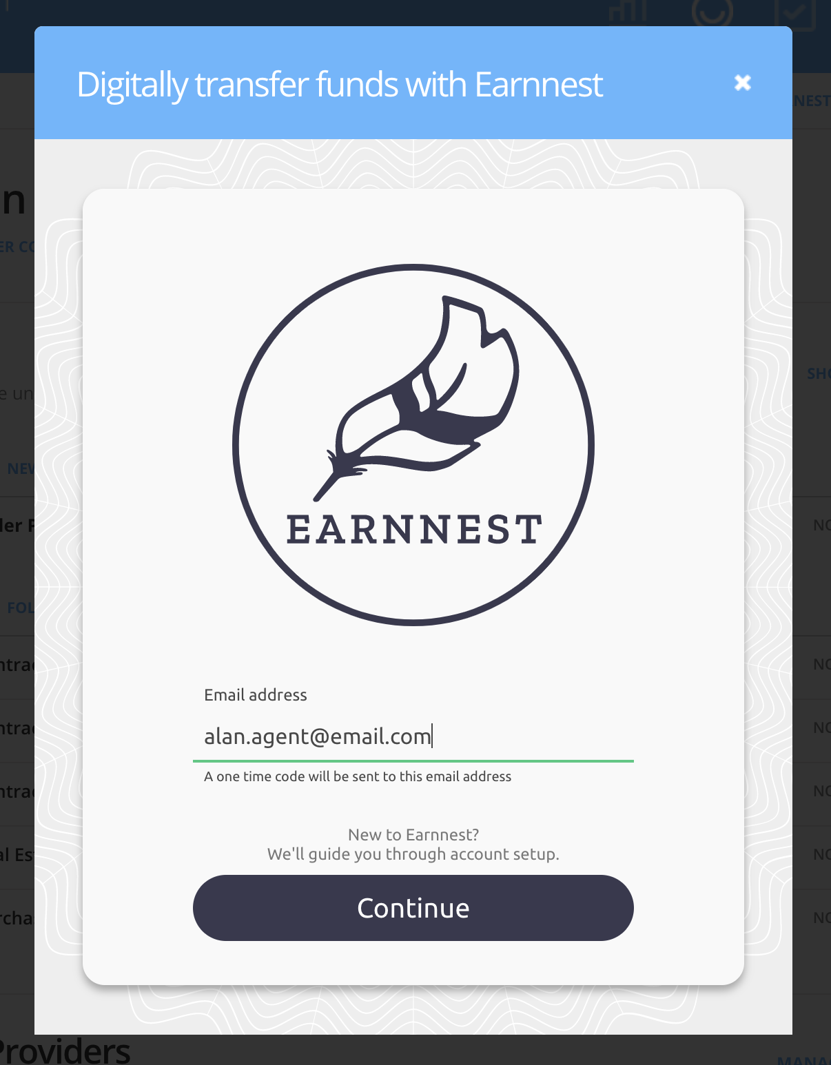 Request Earnest Money Transfer with Earnnest